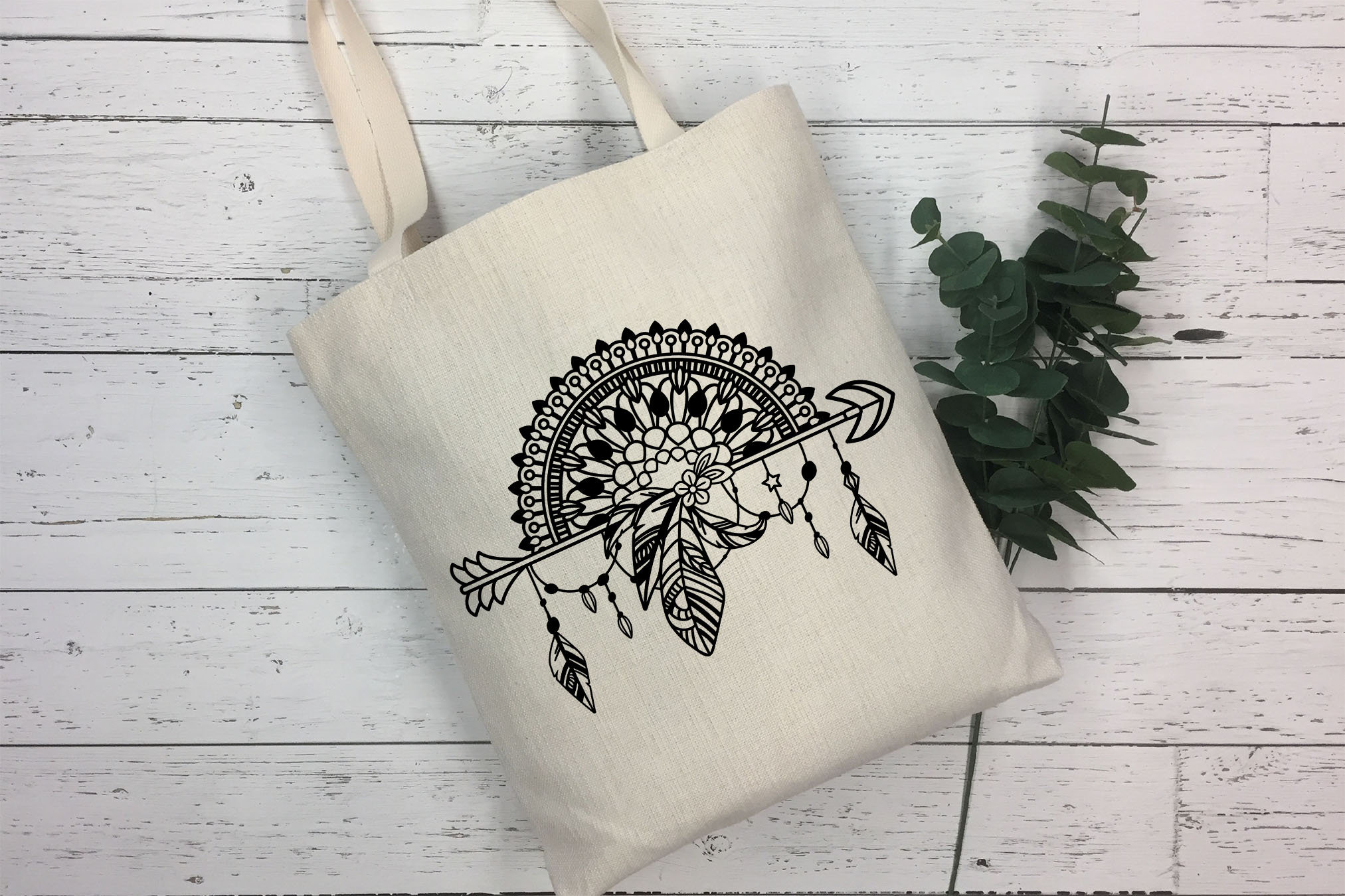 Boho Mandala SVG Boho SVG Arrow Tribal SVG With Feathers and | Etsy