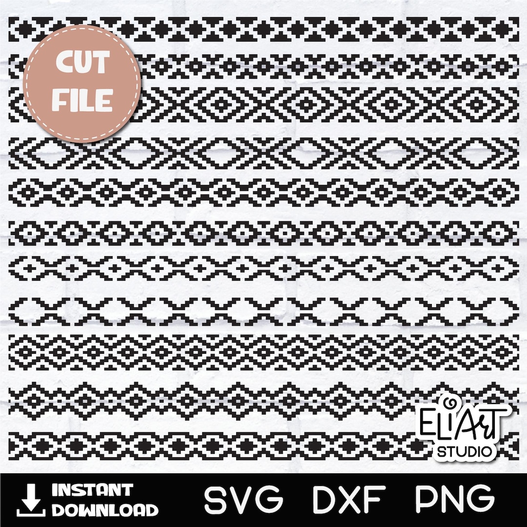 Guarda Pampa SVG Borders, Tribal Pattern SVG, Argentinian Geometric ...