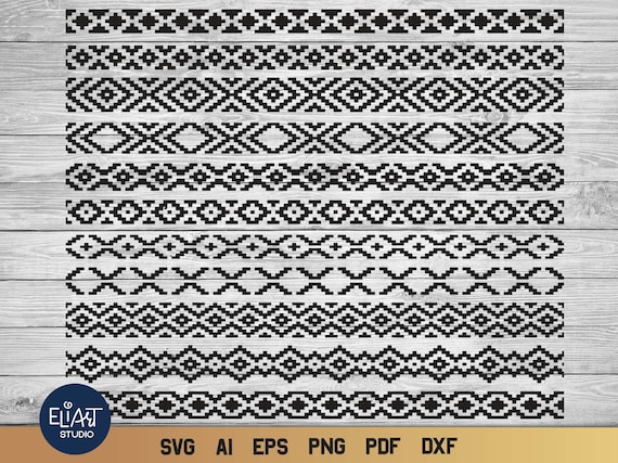 Guarda Pampas SVG Borders Tribal Pattern SVG Argentinian - Etsy India
