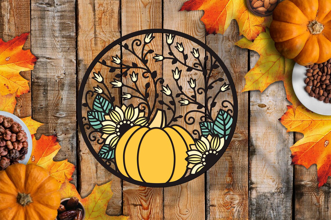 Pumpkin SVG 3d Layered 3D Fall SVG Porch Sign SVG. - Etsy