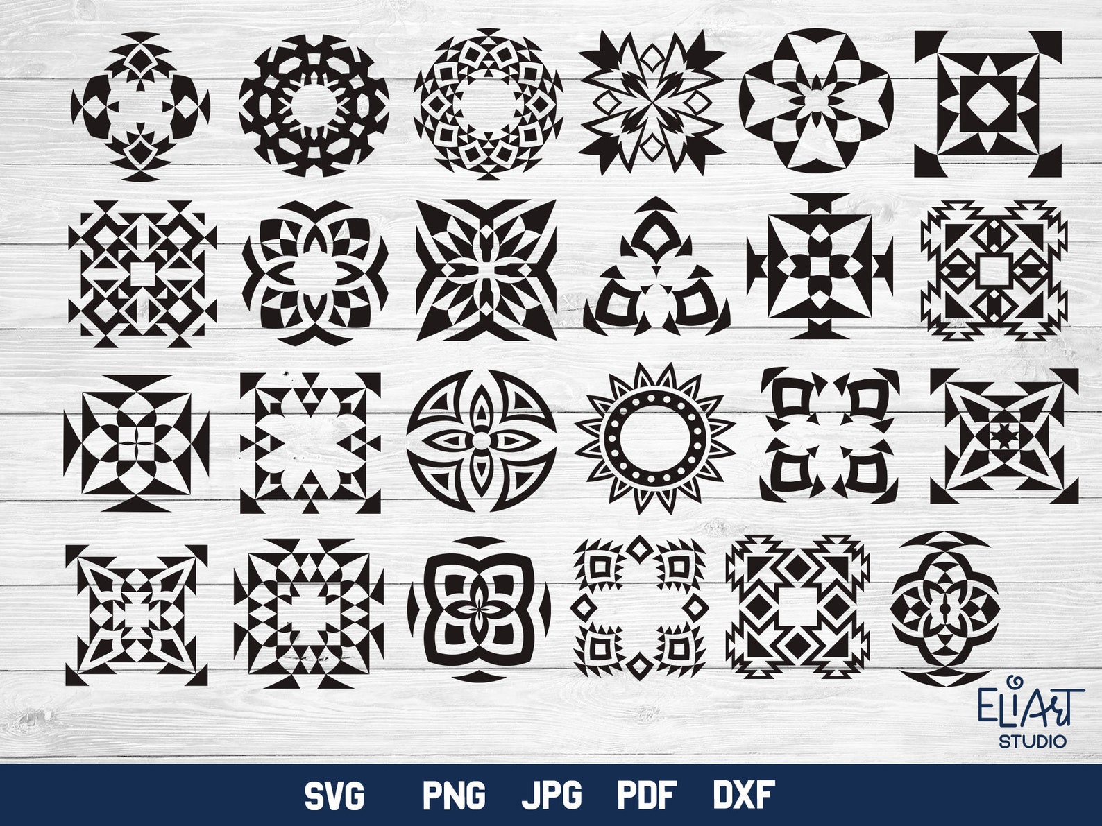 Aztec Pattern SVG, Tribal Pattern SVG, Aztec SVG 24 Geometric Elements ...