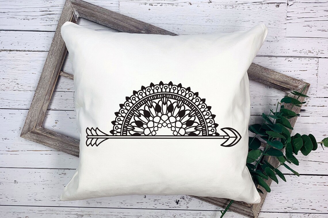Boho Mandala SVG Boho SVG Arrows Tribal SVG With Feathers - Etsy