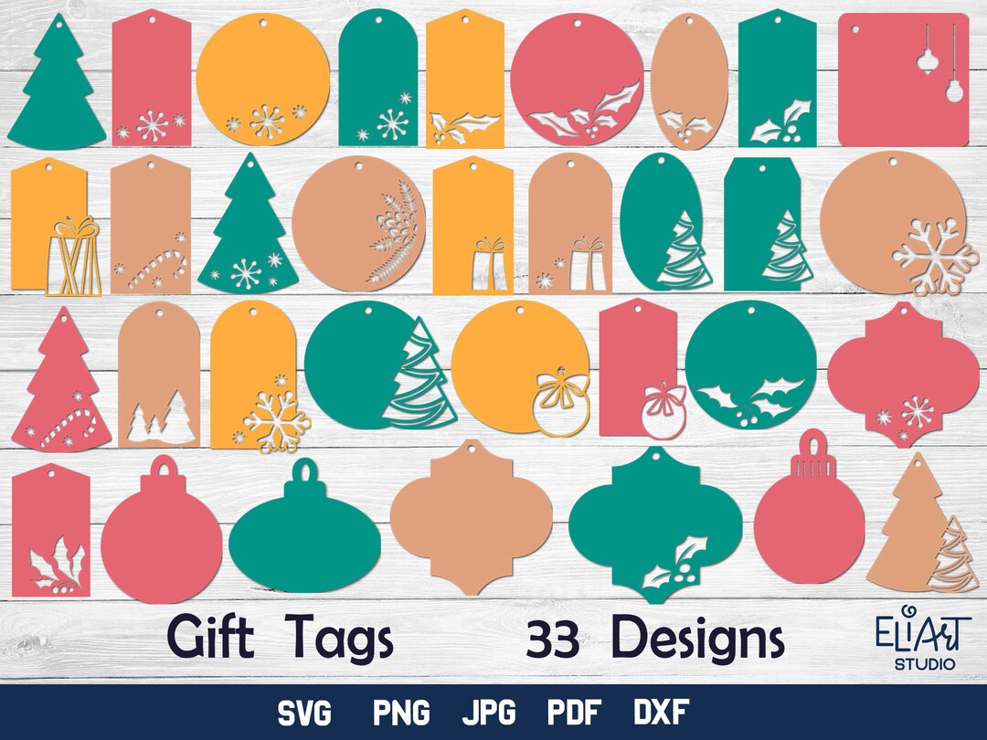 Christmas Gift Tag SVG Bundle, Gift Tag SVG Designs, Tags With ...