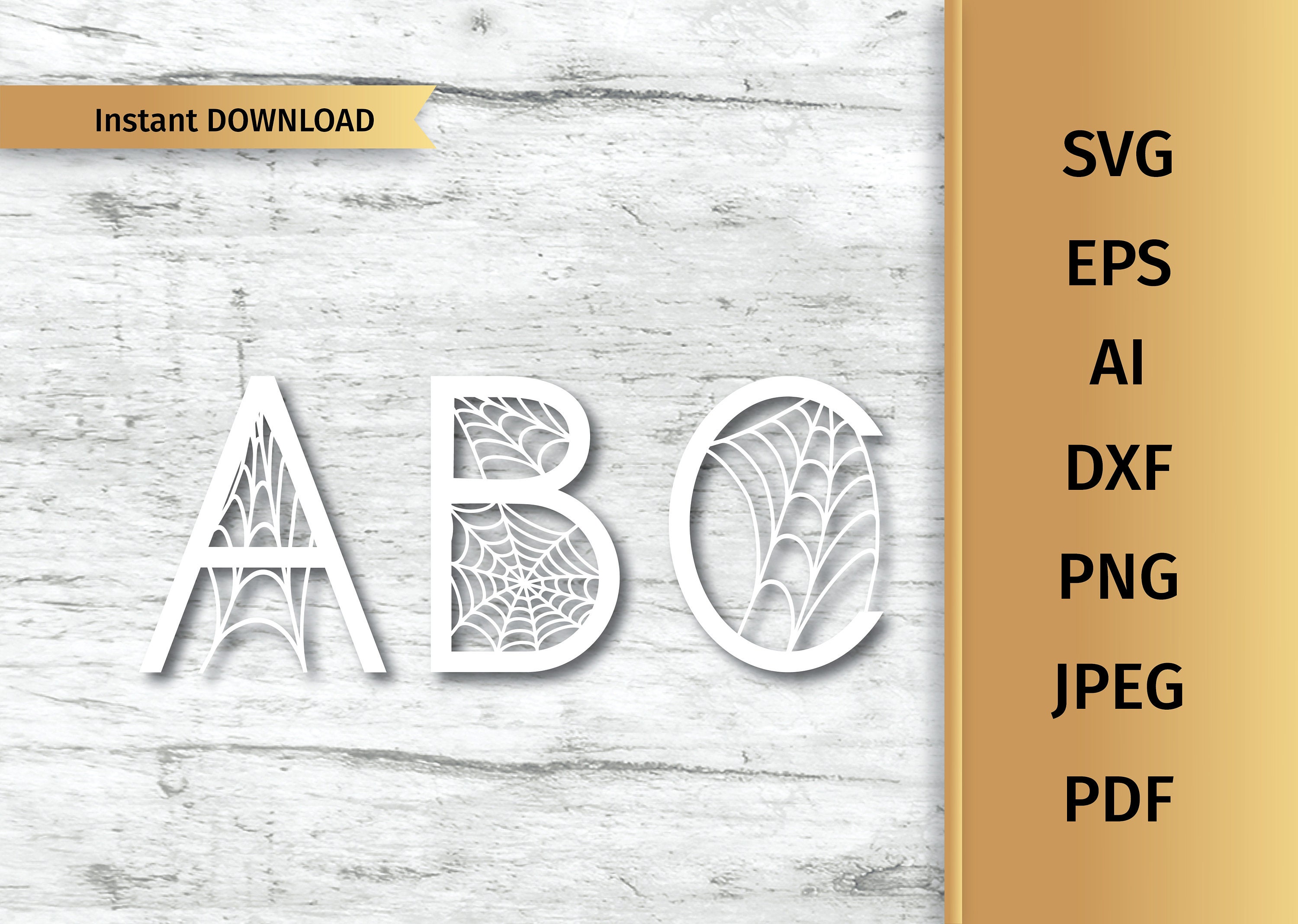 Spider Web Letters SVG, Spider Web Alphabet SVG, Halloween SVG. - Etsy