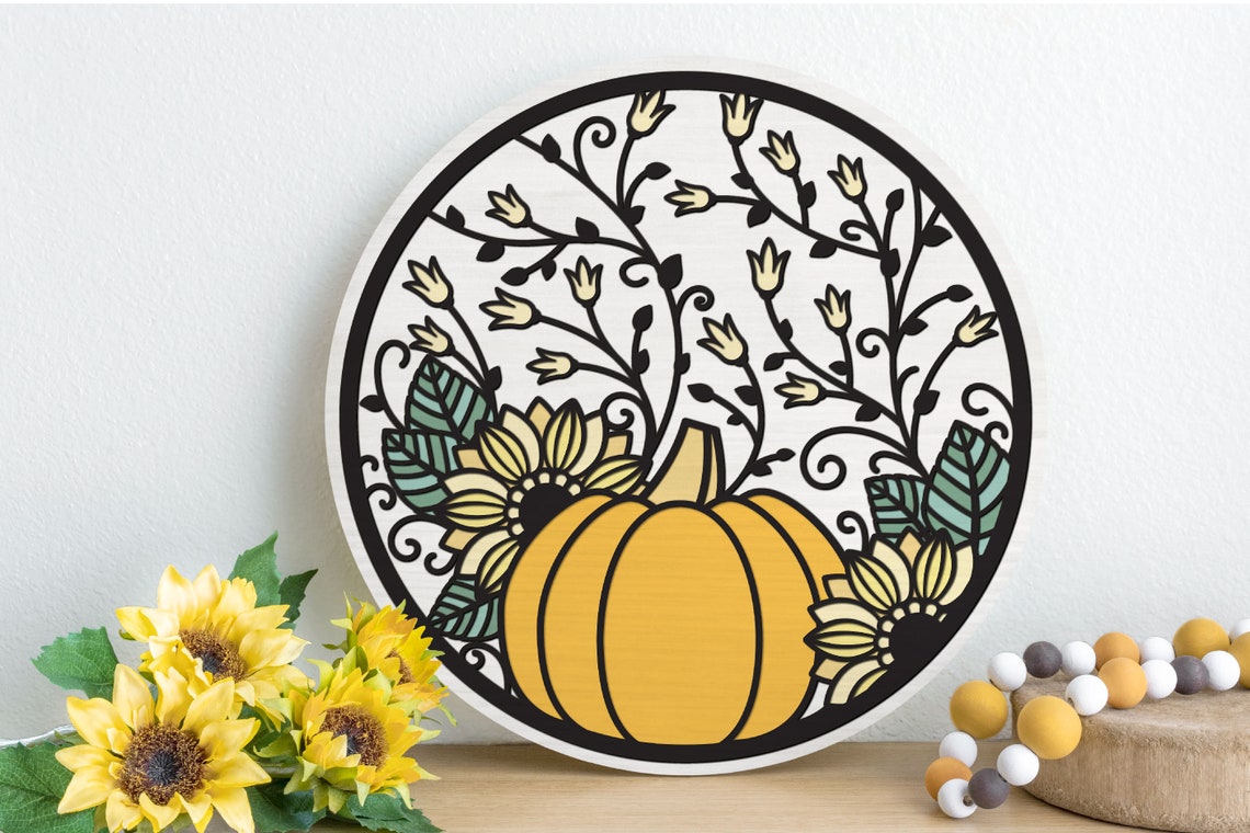 Pumpkin SVG 3d Layered 3D Fall SVG Porch Sign SVG. - Etsy