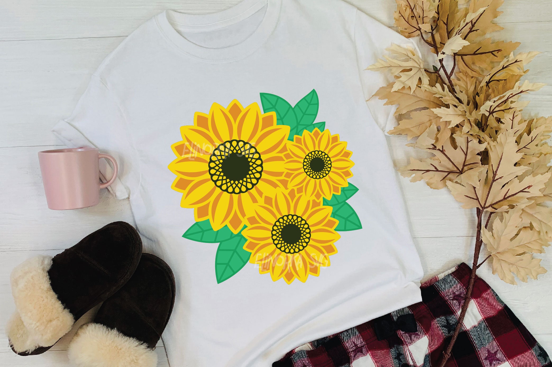 Sunflower SVG 3D Layered Fall SVG Floral SVG Cut File. | Etsy