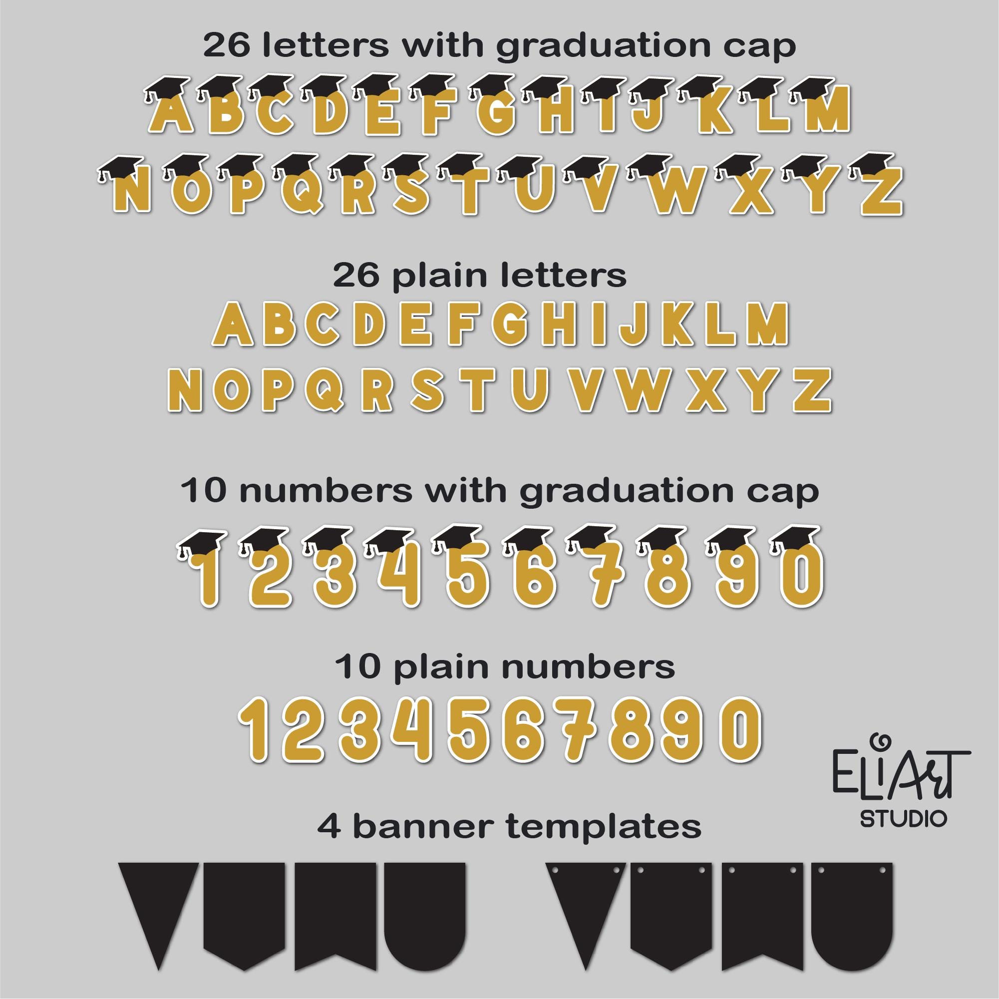 Graduation Letters and Numbers, 2026 Graduation SVG, Class of 2026 SVG ...