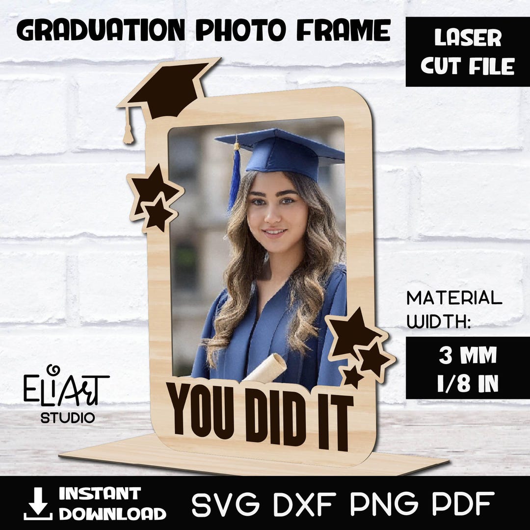 2026 Graduation SVG, Graduation Frame Laser Cut File, Graduation Photo ...