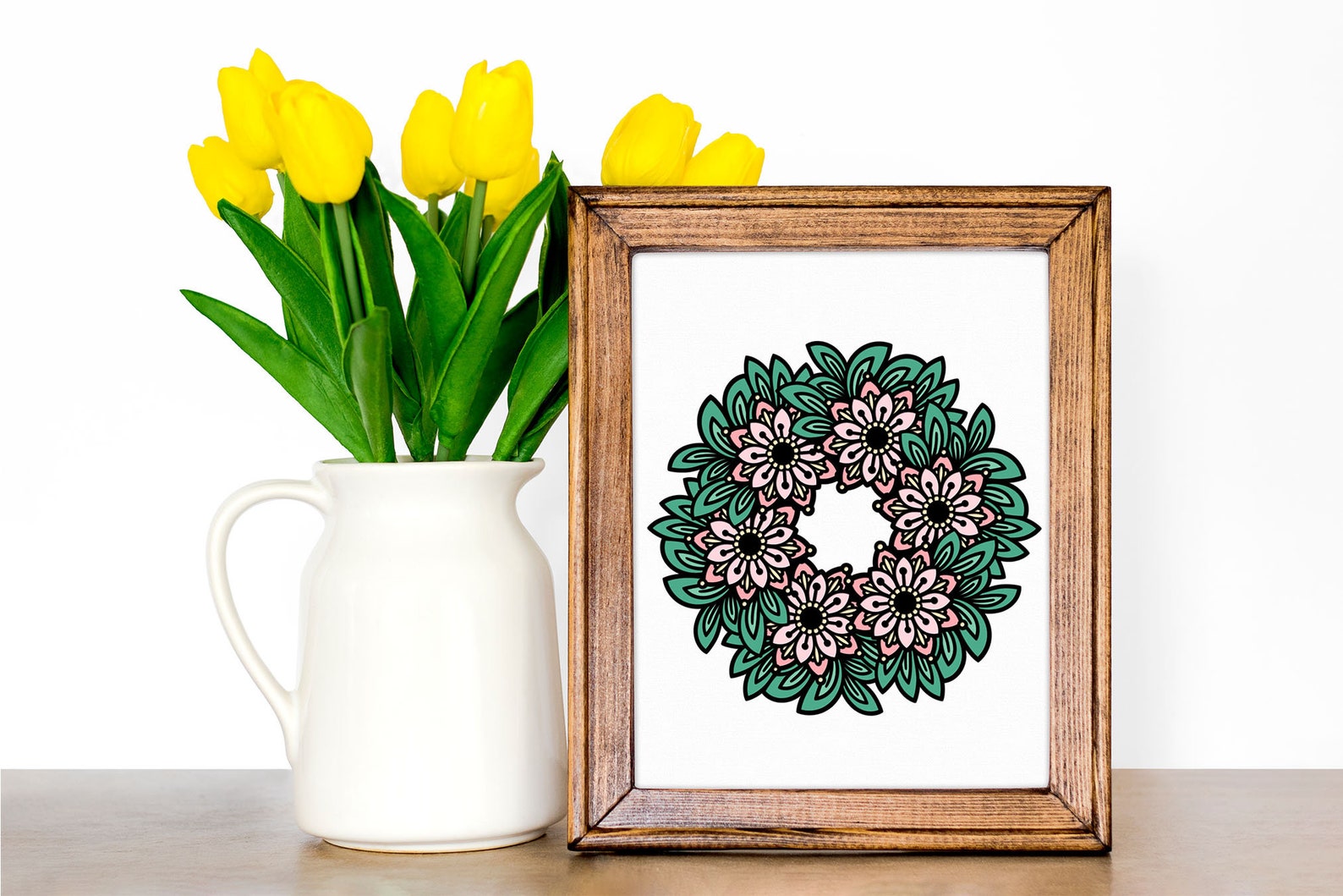 Floral Wreath SVG 3D Layered Mandala SVG Floral Mandala SVG. - Etsy