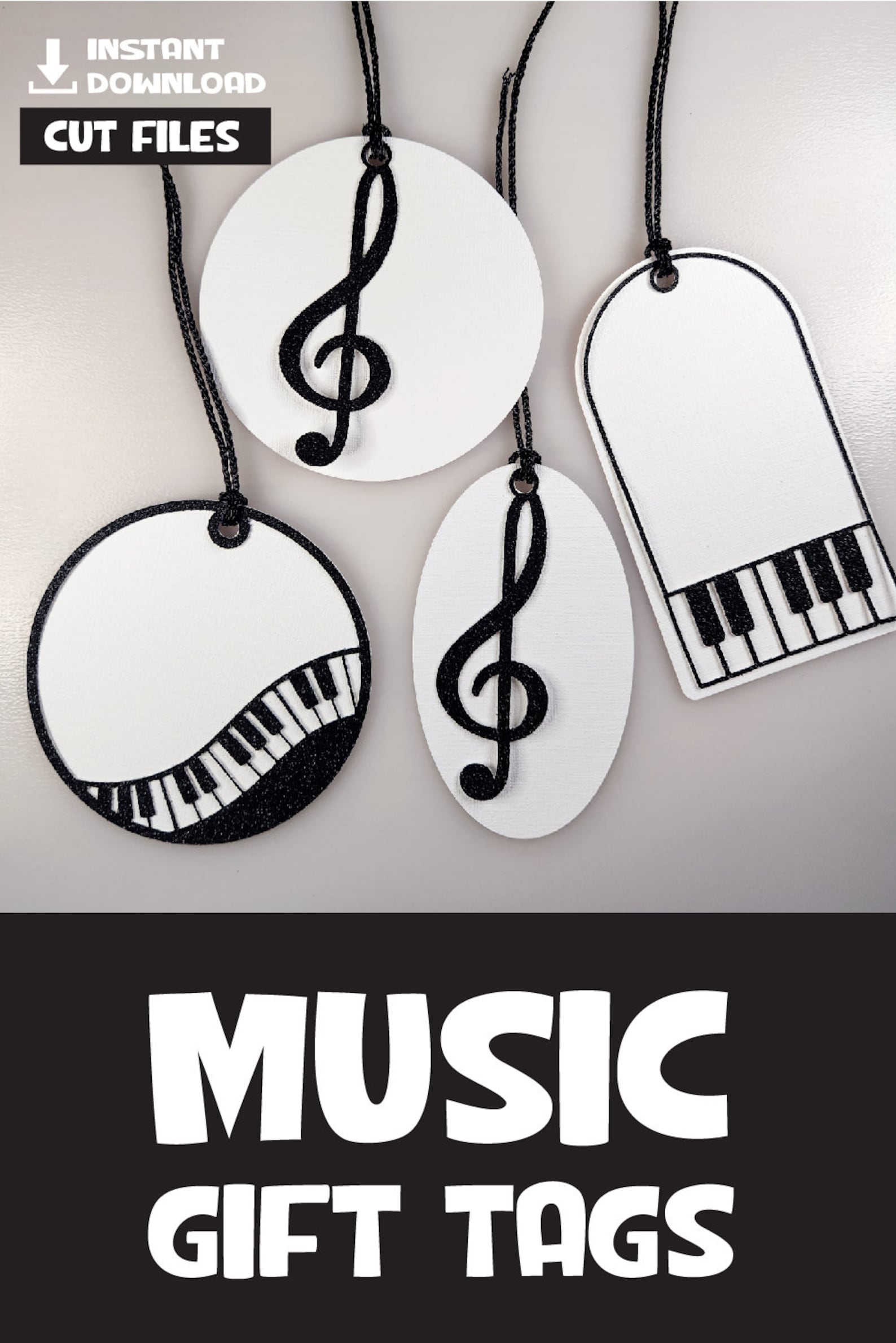 Gift Tags SVG, Music Gift Tag Cut Files, Music Notes SVG Gift Tags. - Etsy