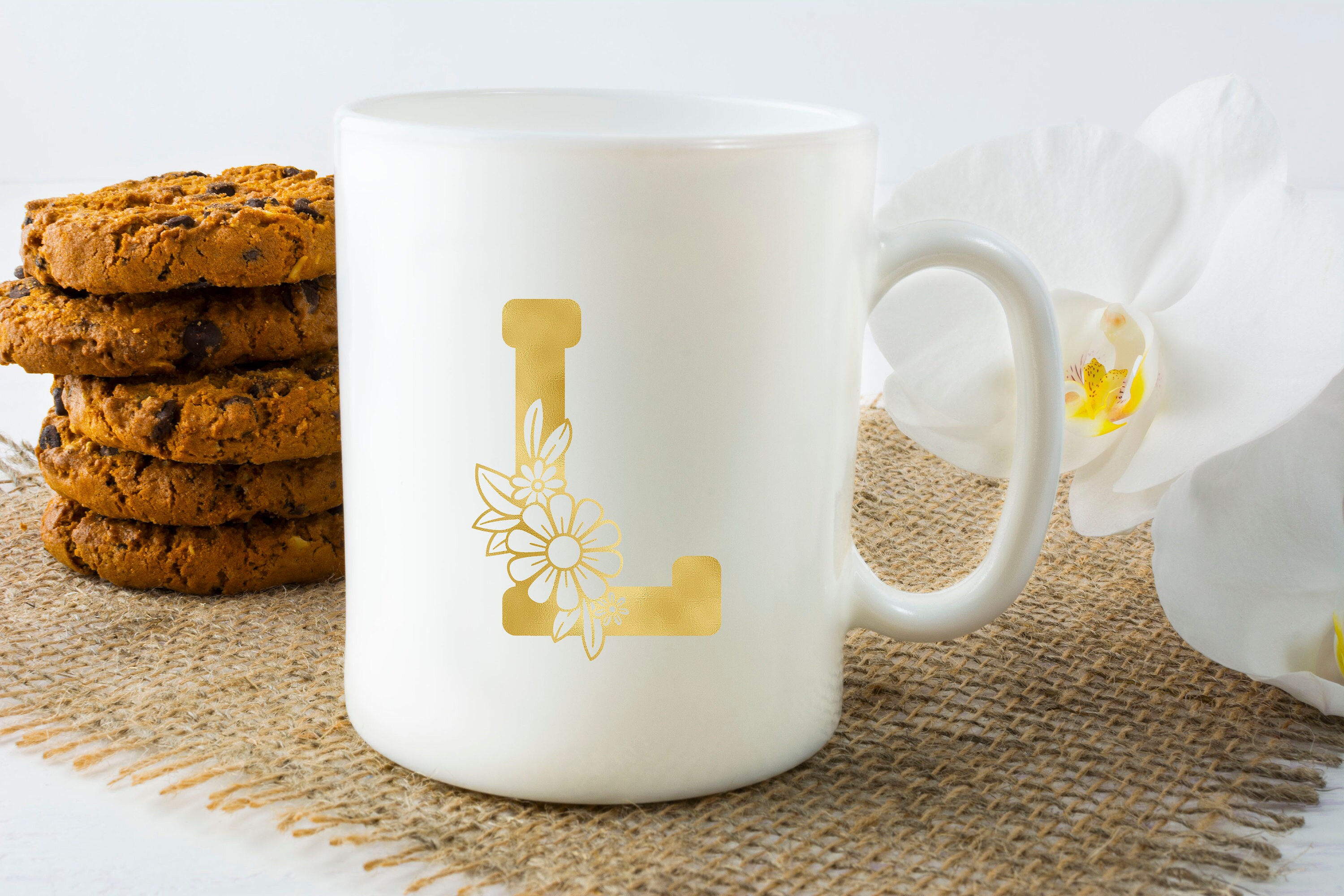 Floral Letter L SVG Monogram Letter SVG Initial SVG | Etsy