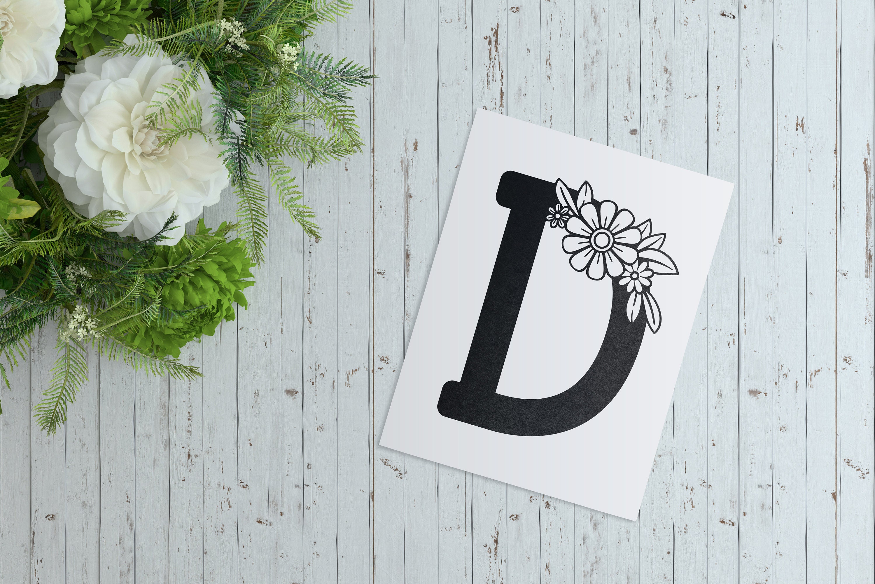 Floral Letter D Svg Flower Alphabet Svg Initial Svg - Etsy Canada