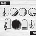 Gift Tags SVG, Music Gift Tag Cut Files, Music Notes SVG Gift Tags. - Etsy