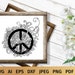Peace Sign SVG, Peace Symbol SVG With Mandalas and Flowers, Zentangle ...