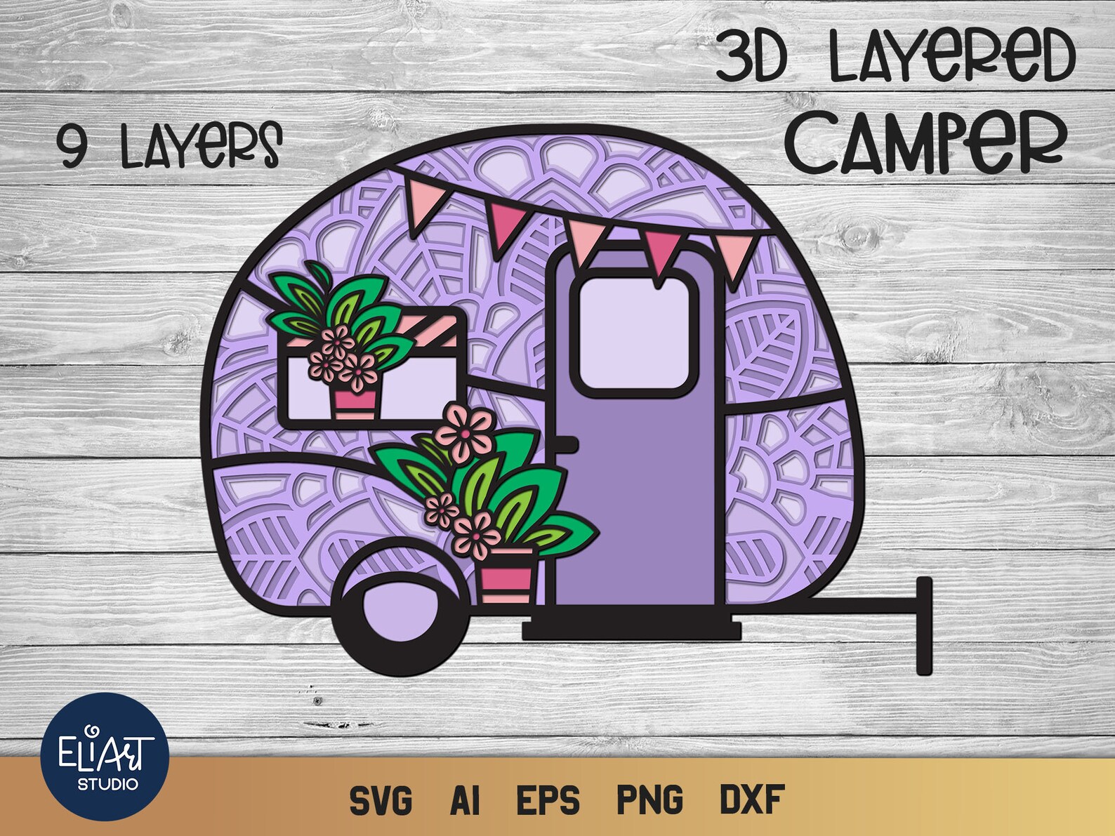 Camping SVG 3D Layered SVG Camper Happy Camper SVG. - Etsy Canada