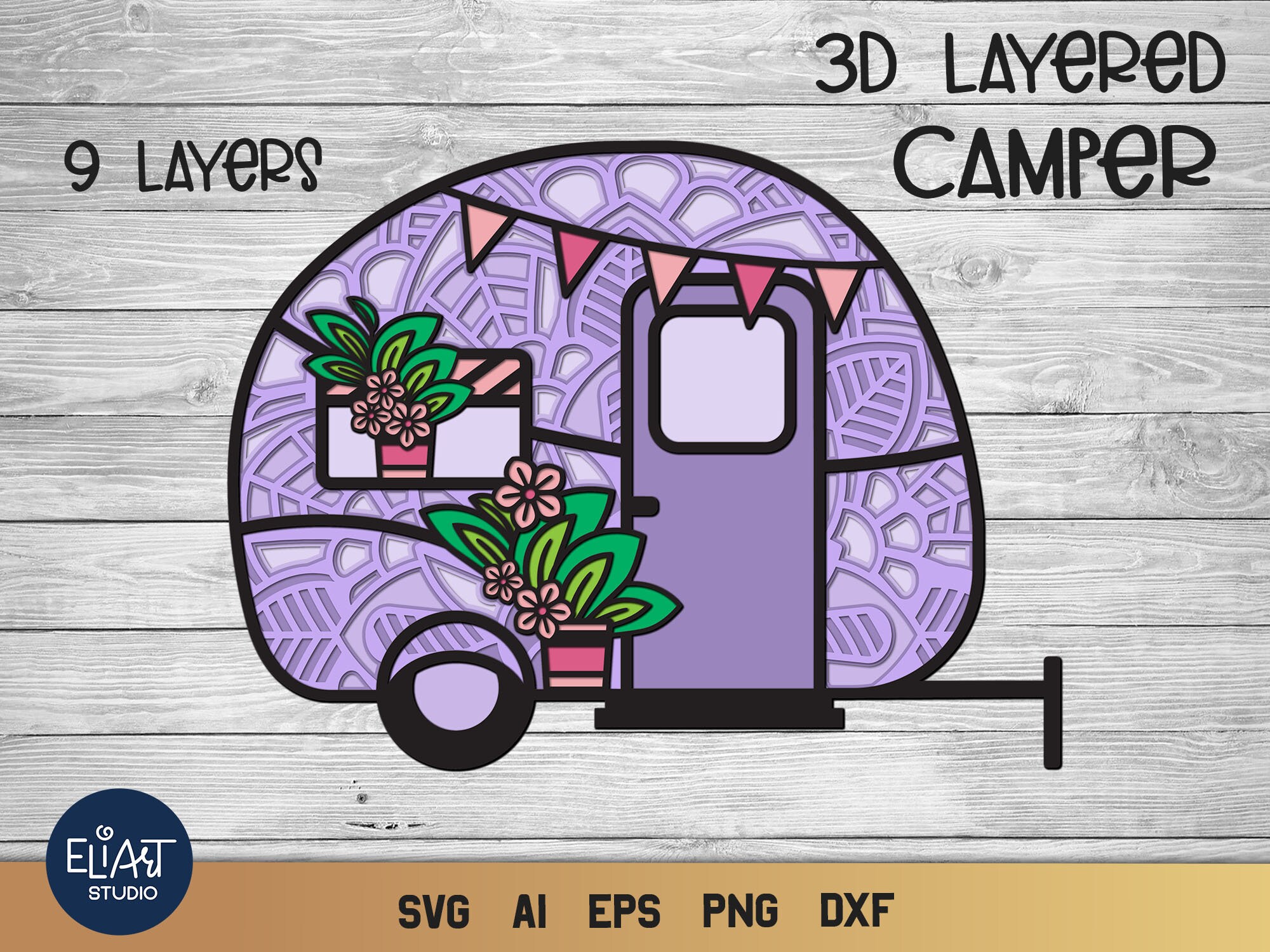 Camping SVG 3D Layered SVG Camper Happy Camper SVG. - Etsy Canada