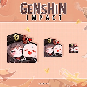 HU TAO Hug Genshin Impact Twitch Discord Emotes Twitch Graphics - Etsy