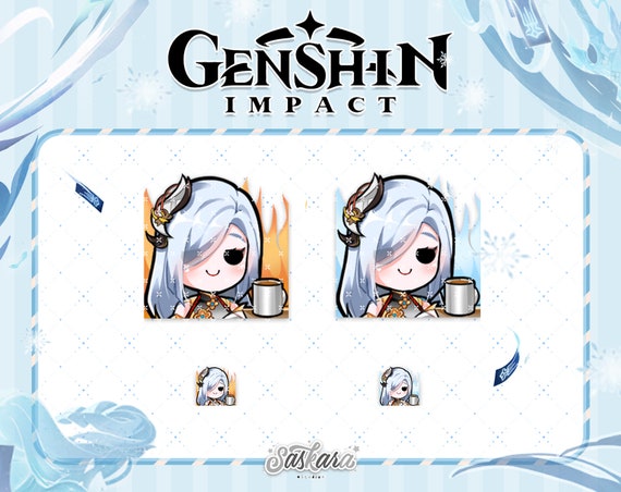 Shenhe This is Fine Genshin Impact Twitch Discord Emotes | Etsy UK