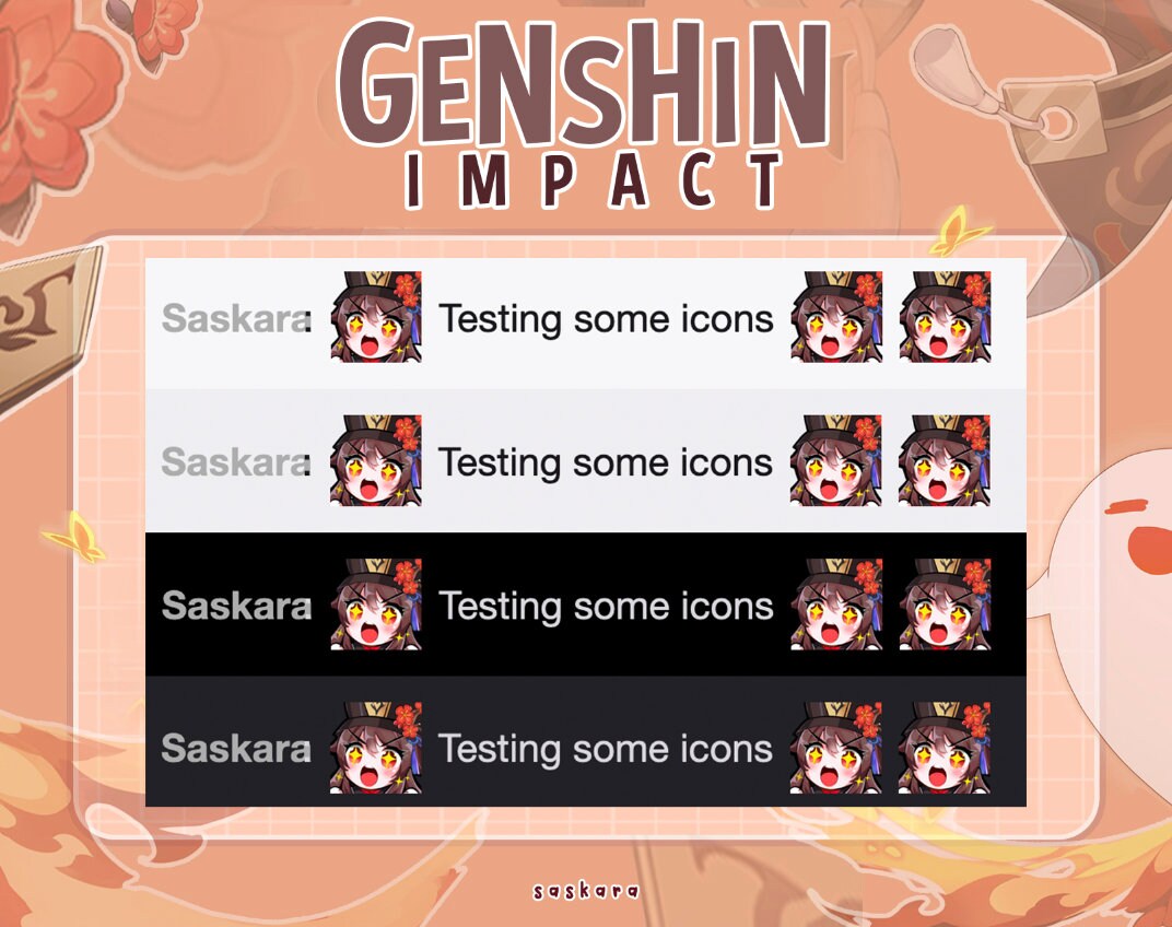 HU TAO Wow Amaze Pog Genshin Impact Twitch Discord Emotes | Twitch ...