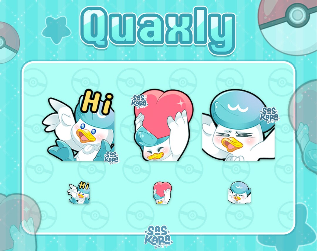 Quaxly Pokemon Scarlet Violet Twitch Youtube Discord Emotes - Etsy