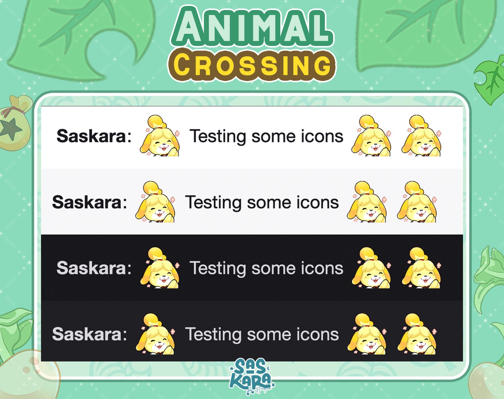 Animal Crossing New Horizon Isabelle Twitch Youtube Discord Emotes ...