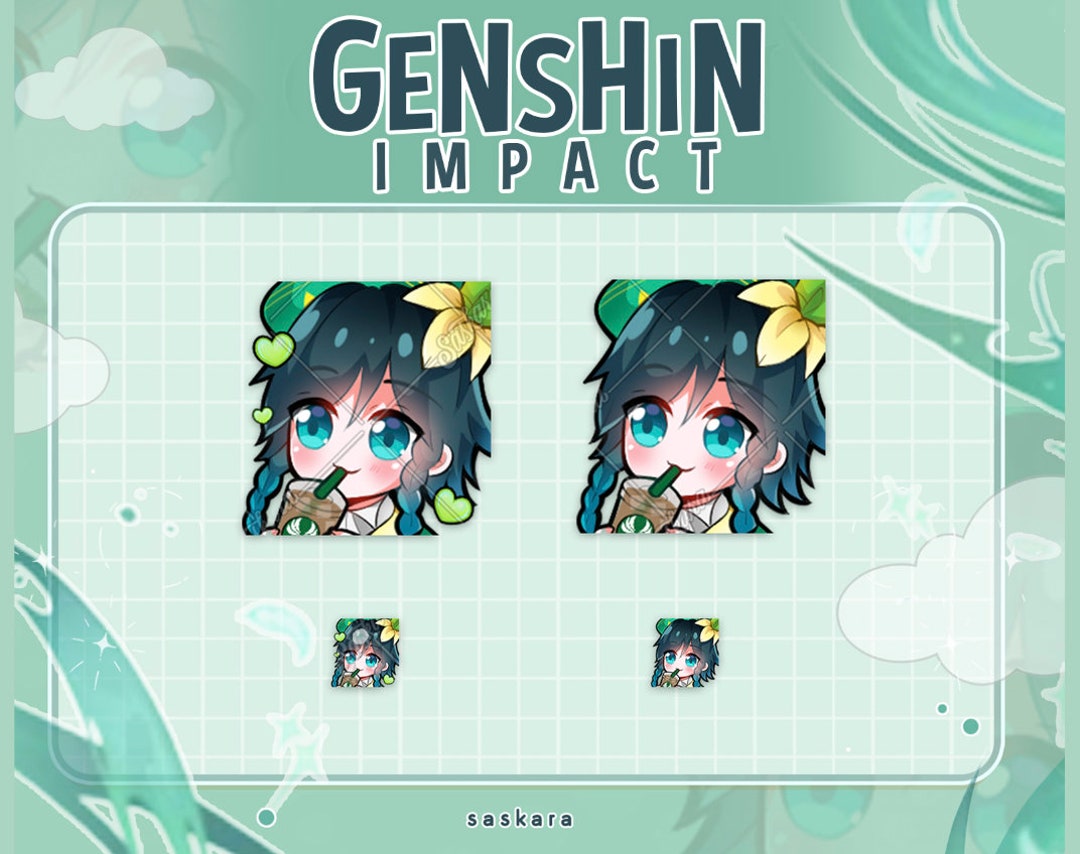 Venti Sip Genshin Impact Twitch Discord Emotes | Twitch Graphics - Etsy