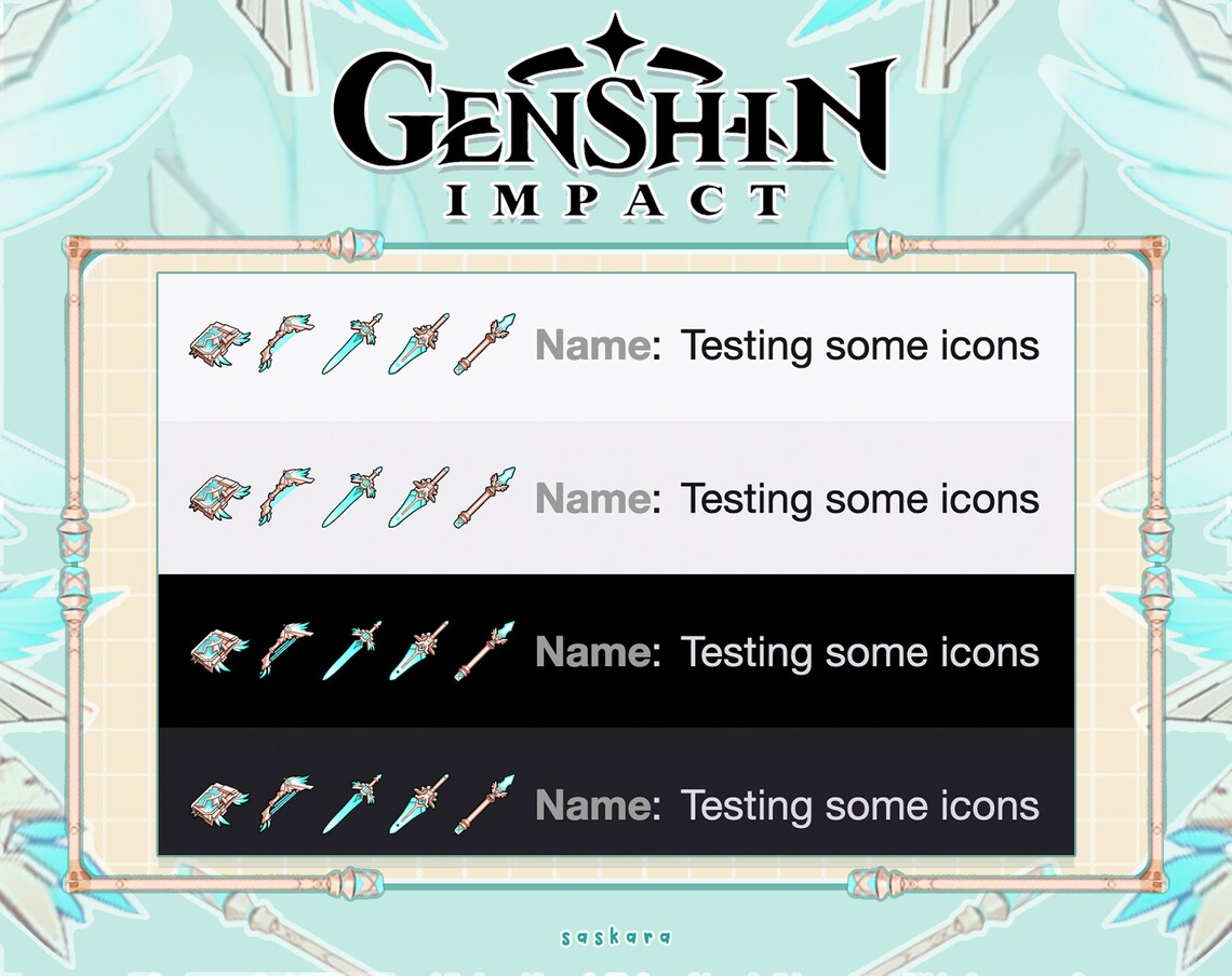 Skyward Weapon Genshin Impact Sub Badges Twitch Youtube | Etsy
