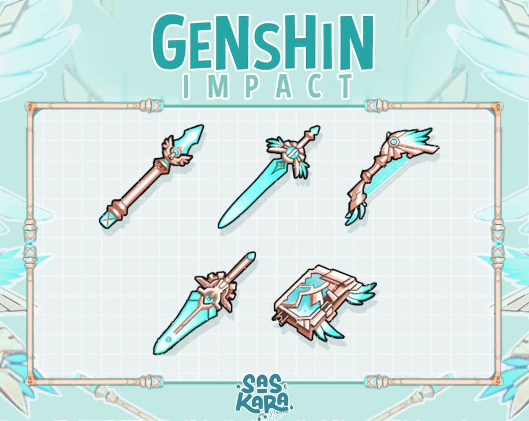 Skyward Weapon Genshin Impact Sub Badges Twitch Youtube Discord Emotes ...