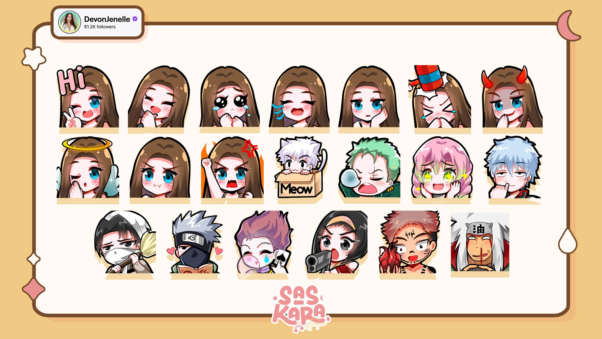Custom Commission Twitch Discord Emotes Twitch Graphics - Etsy