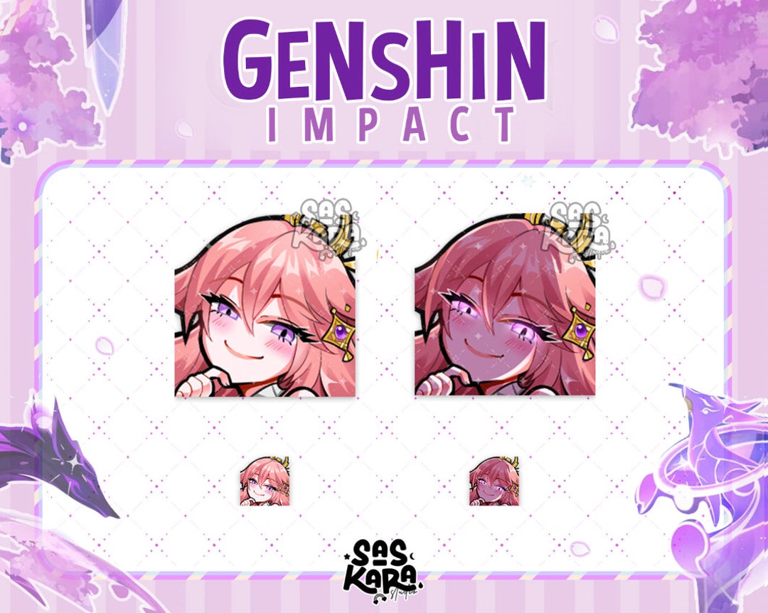 Yae Miko Smug Genshin Impact Twitch Discord Emotes | Twitch Graphics - Etsy