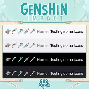 Skyward Weapon Genshin Impact Sub Badges Twitch Youtube Discord Emotes ...