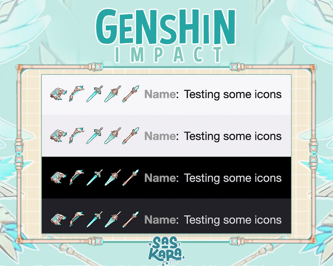 Skyward Weapon Genshin Impact Sub Badges Twitch Youtube Discord Emotes ...