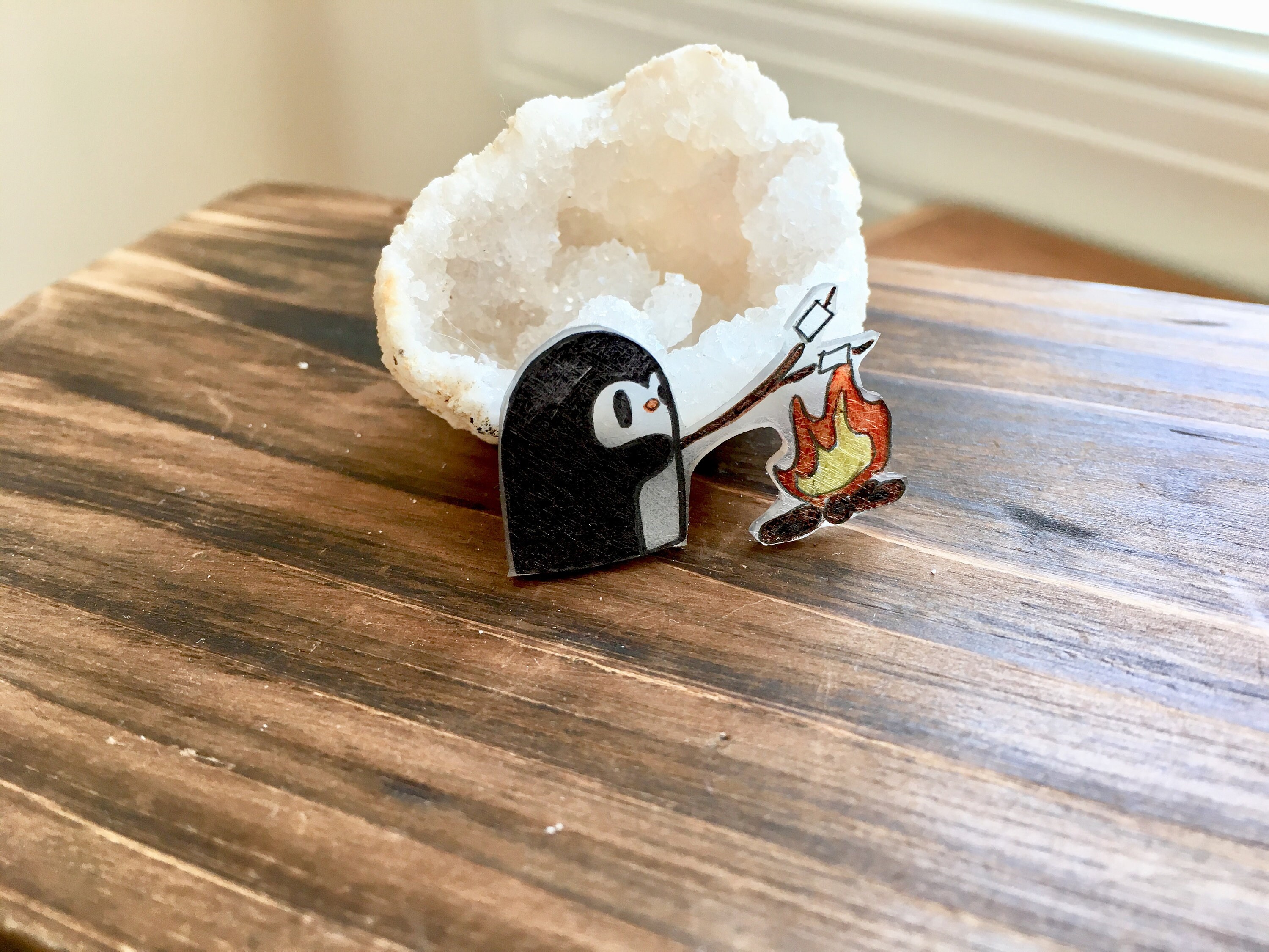 Campfire Pocket Penguin Keepsake | Etsy