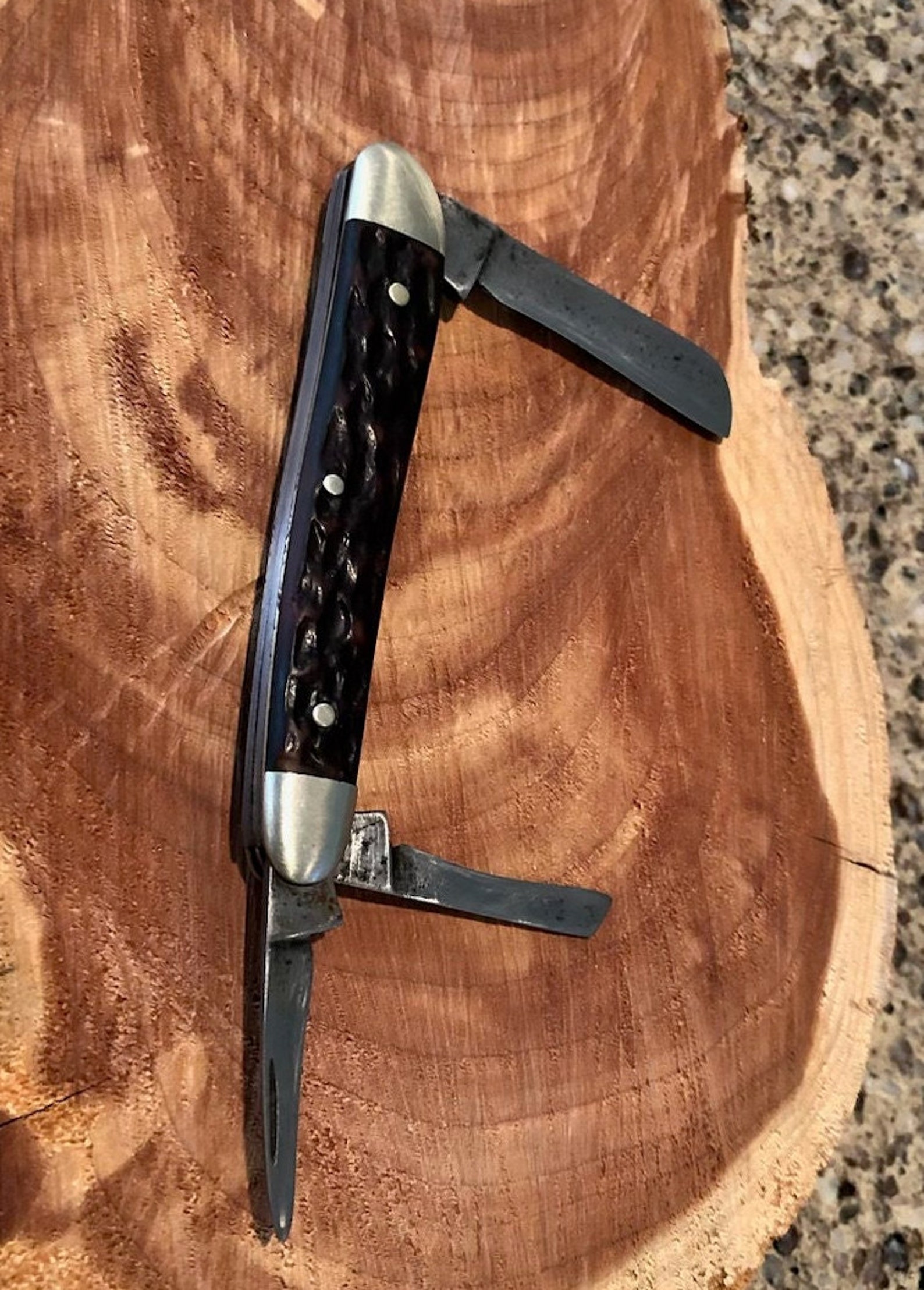 Vintage Boker Red Bone Knife - Etsy