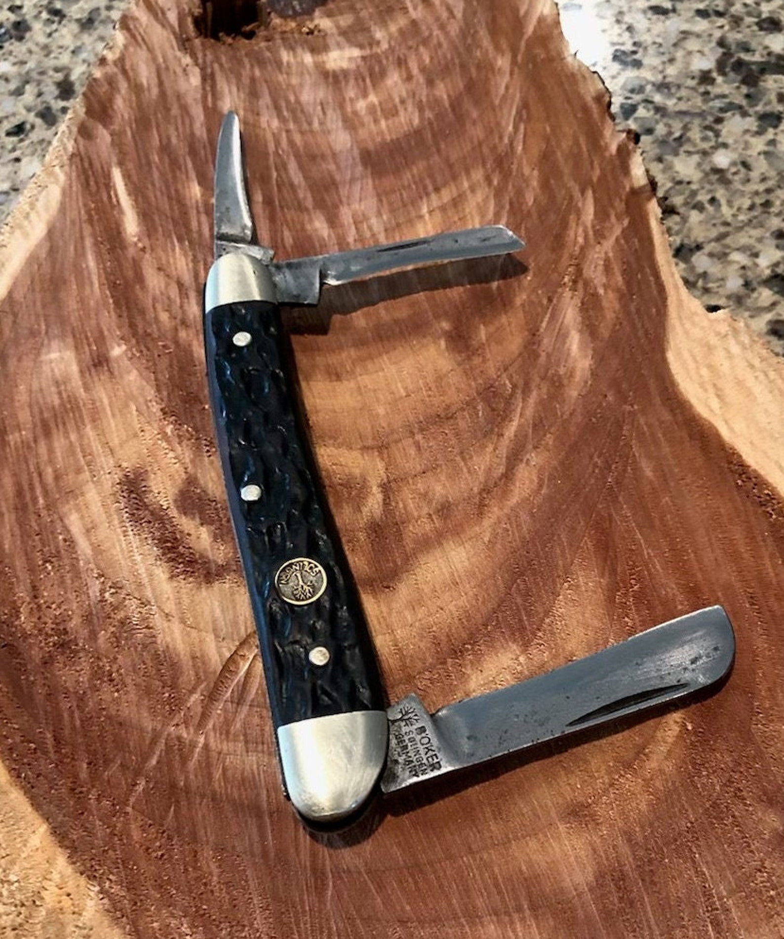 Vintage Boker Red Bone Knife - Etsy