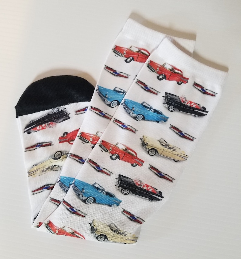 Men's 1957 Chevy Bel Air Classic Car Dress Socks - Etsy