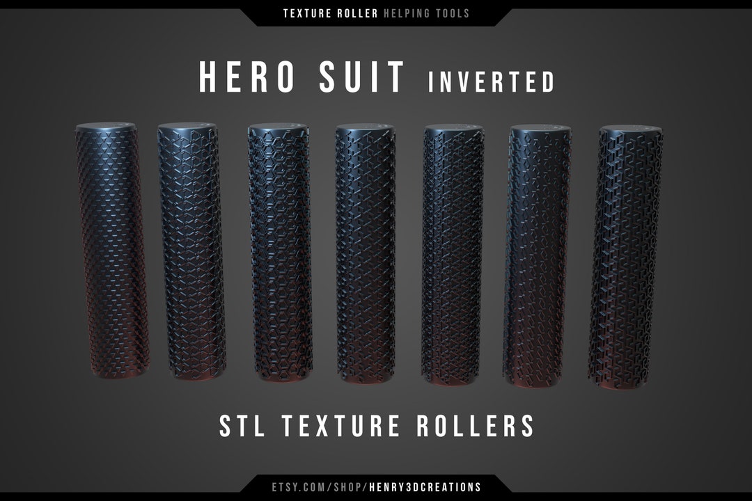 Texture Roller Inverted Hero Pattern for Cosplay. STL File to Print. 3D ...