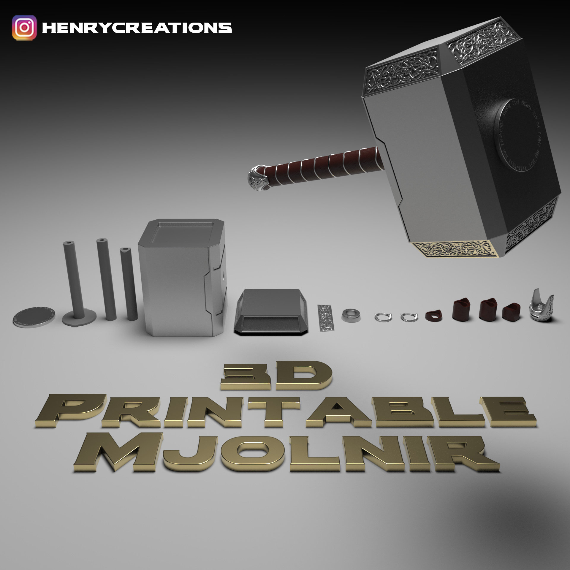 Mjolnir Hammer of Thor. 3D File. Super Accurate Version. Easy - Etsy Norway