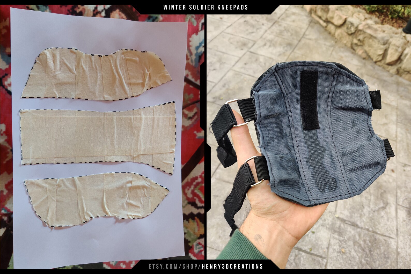 3D Printable Winter Soldier Kneepads. Includes Printable Molds! STL ...