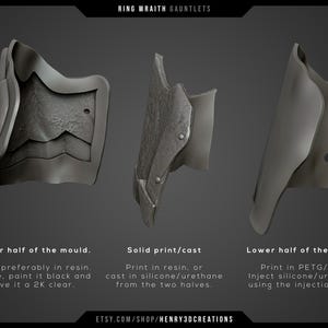 Ring Wraith Gauntlet STL Files. Includes STL Molds. - Etsy