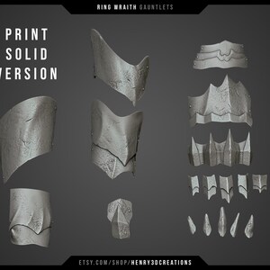 Ring Wraith Gauntlet STL Files. Includes STL Molds. - Etsy
