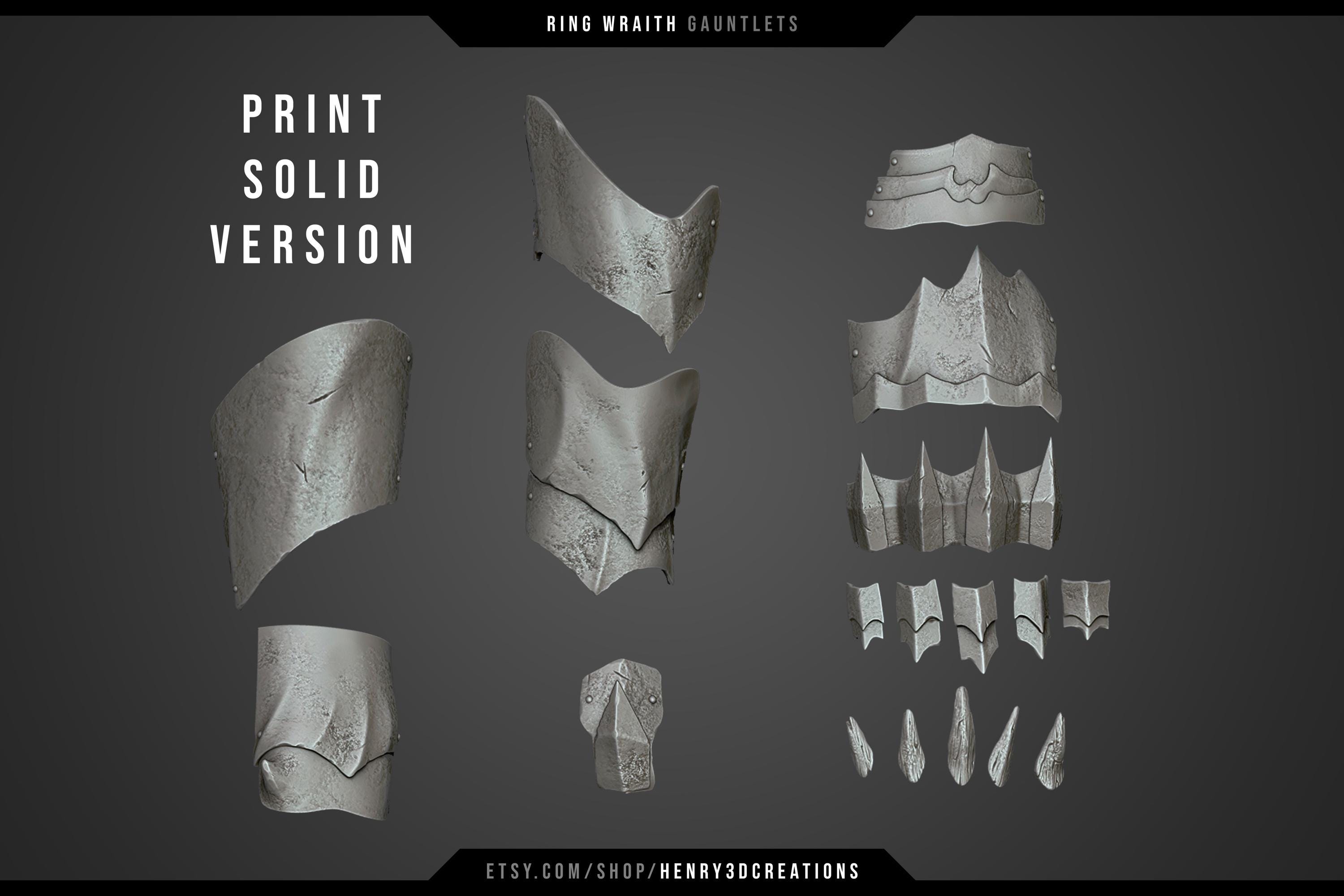 Ring Wraith Gauntlet STL Files. Includes STL Molds. - Etsy