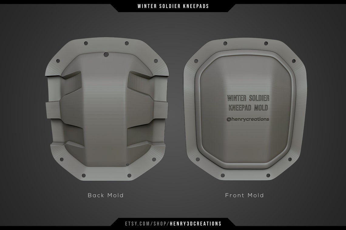 3D Printable Winter Soldier Kneepads. Includes Printable Molds! STL ...