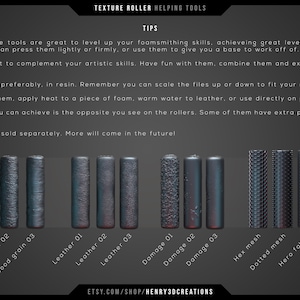 Texture Roller Damage Texture for Cosplay. STL File to Print. 3D ...