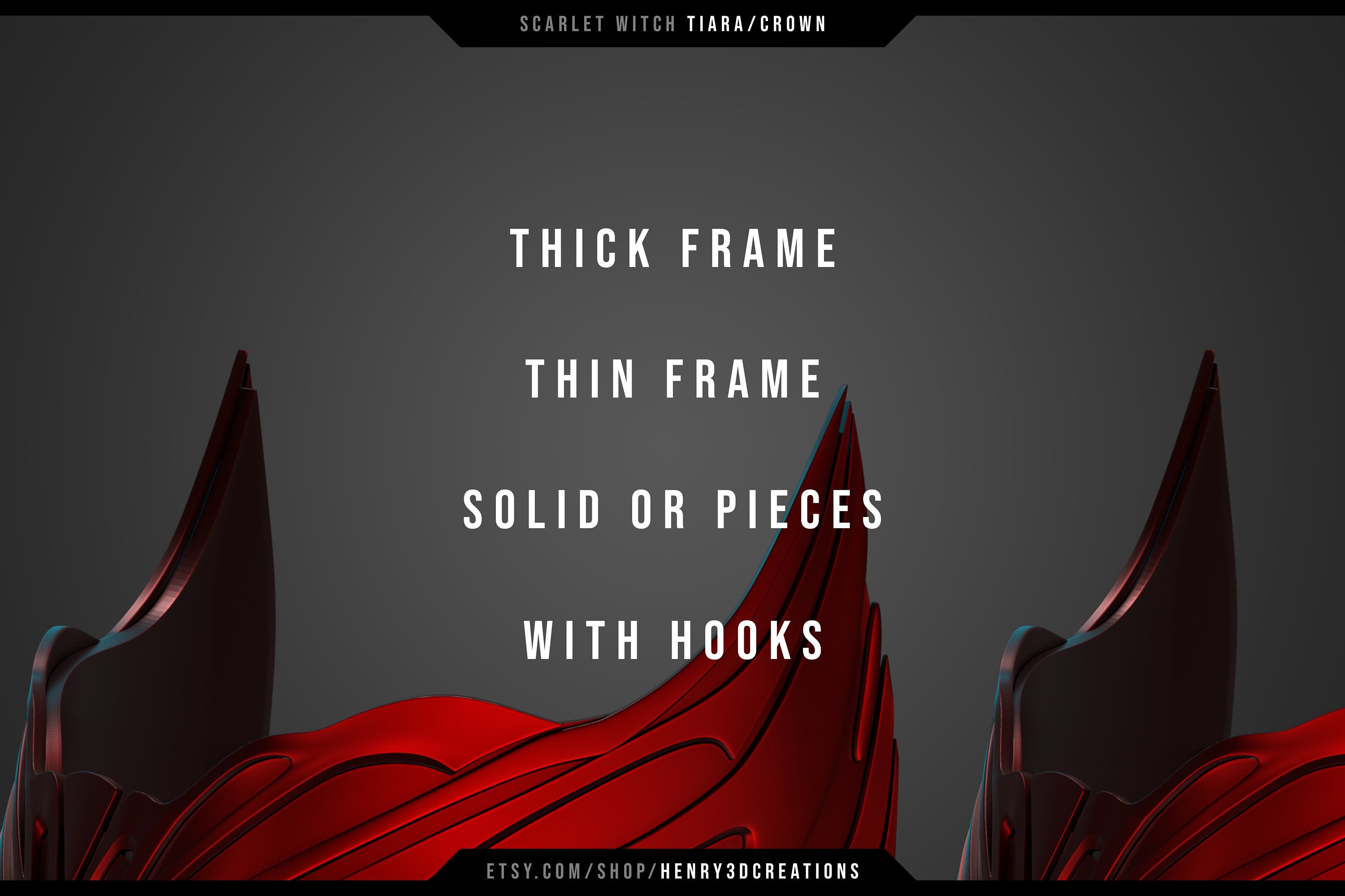 Scarlet Witch Tiara. Crown. Wanda Tiara. 1:1 Scale STL File for Cosplay ...