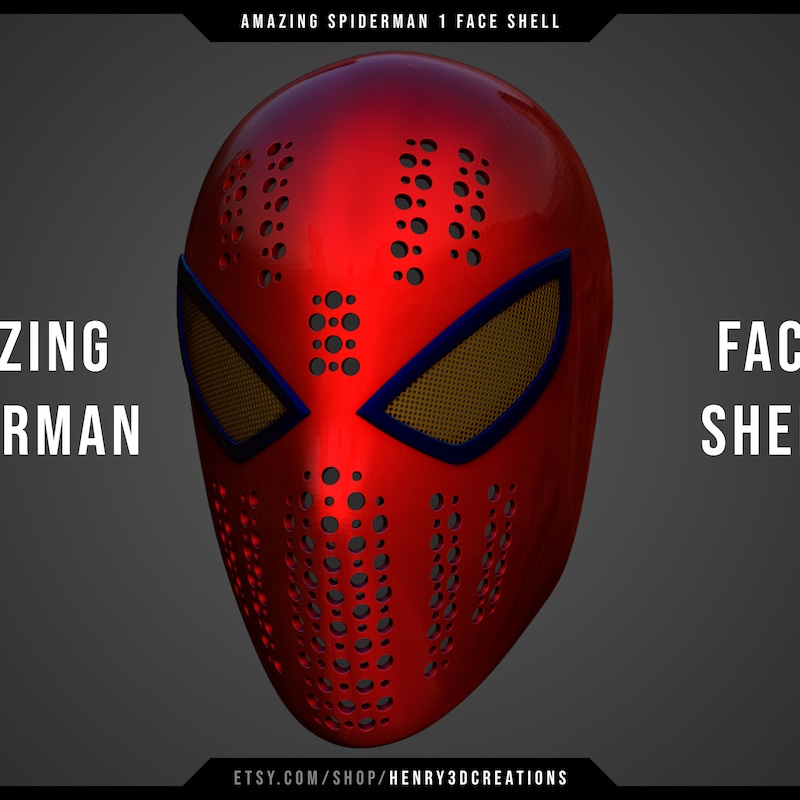 Spiderman Face Shell - Etsy