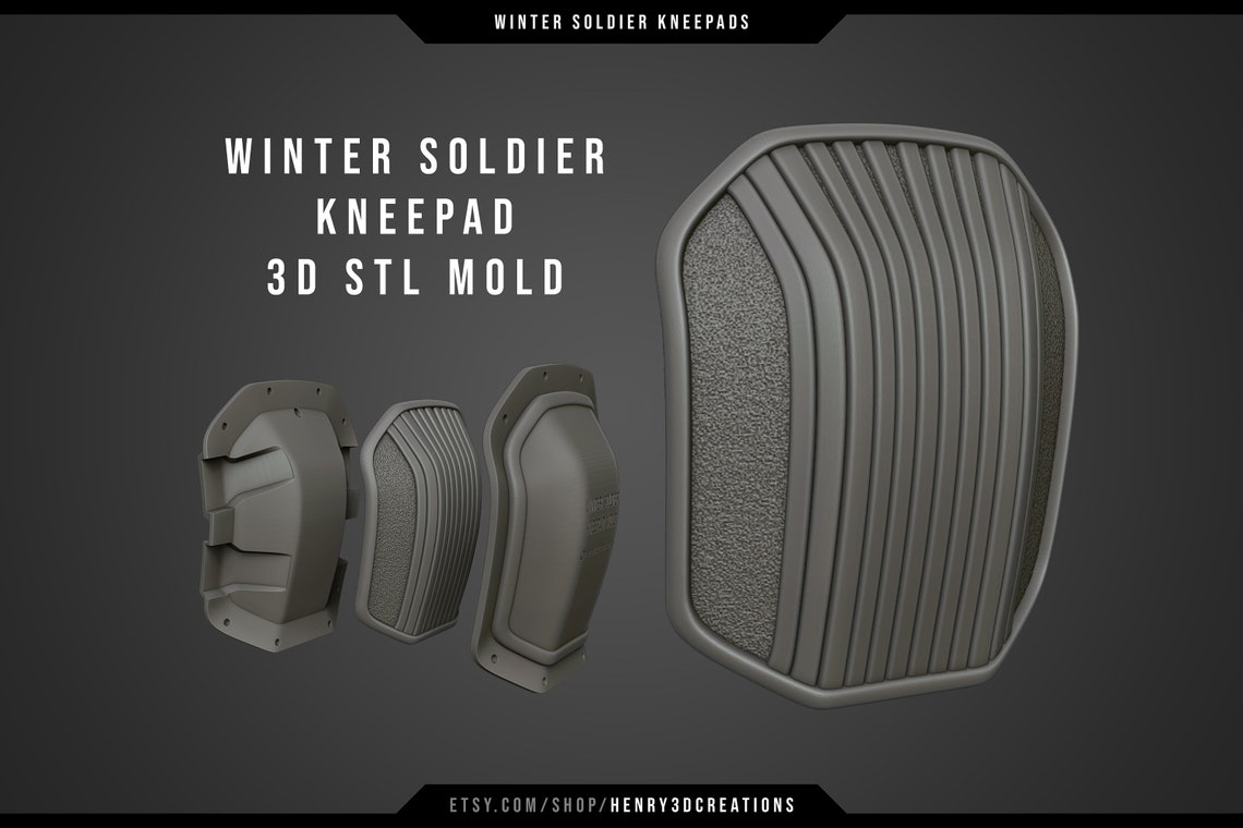 3D Printable Winter Soldier Kneepads. Includes Printable Molds! STL ...