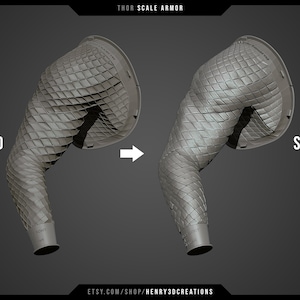 Thor Armor Pattern Cosplay. Thor Scale Armor STL Files. Thor Sleeves ...