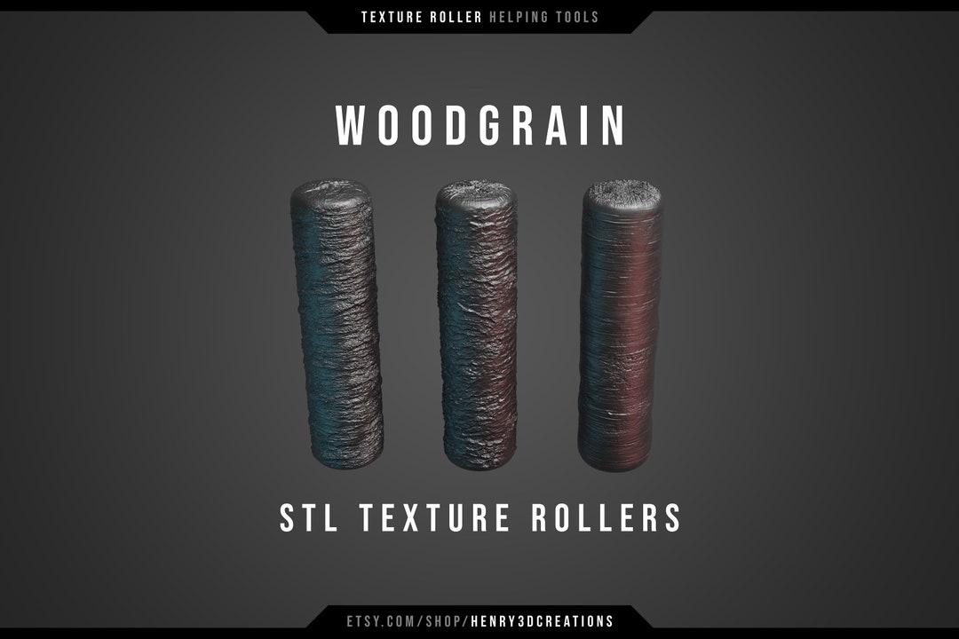 Texture Roller Wood Grain for Cosplay. STL File to Print. 3D Printing ...