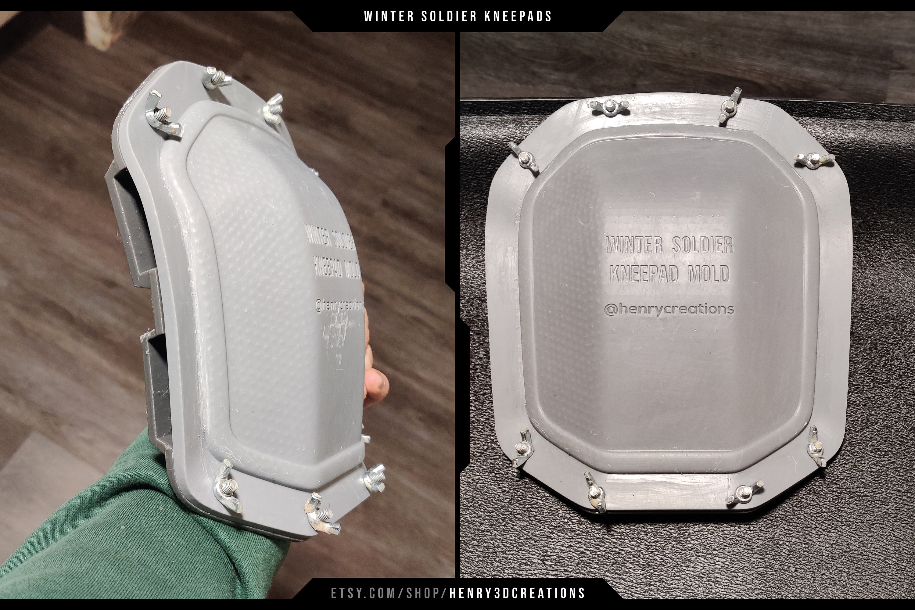 3D Printable Winter Soldier Kneepads. Includes Printable Molds! STL ...